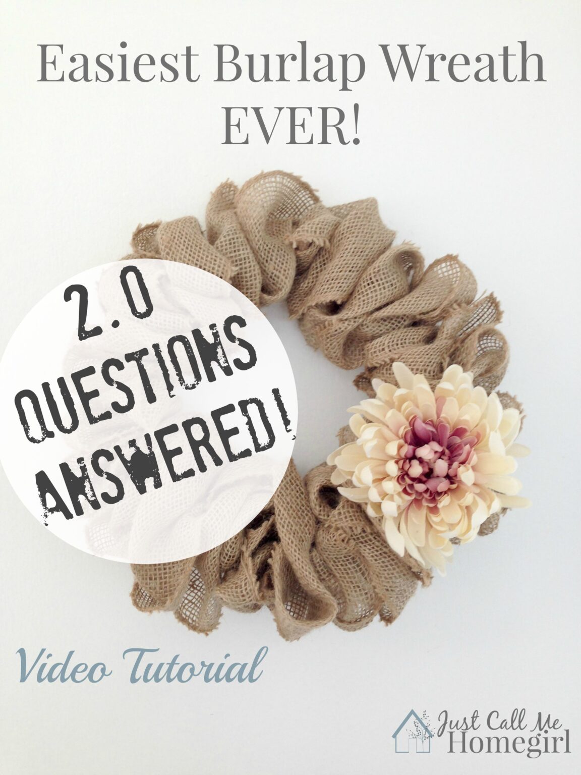 Easiest Burlap Wreath - Video Tutorial