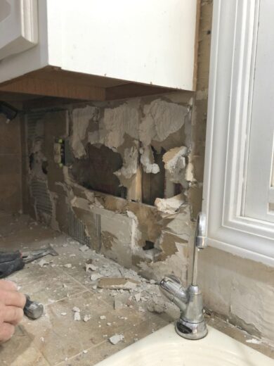 Kitchen Backsplash Fail and Repair